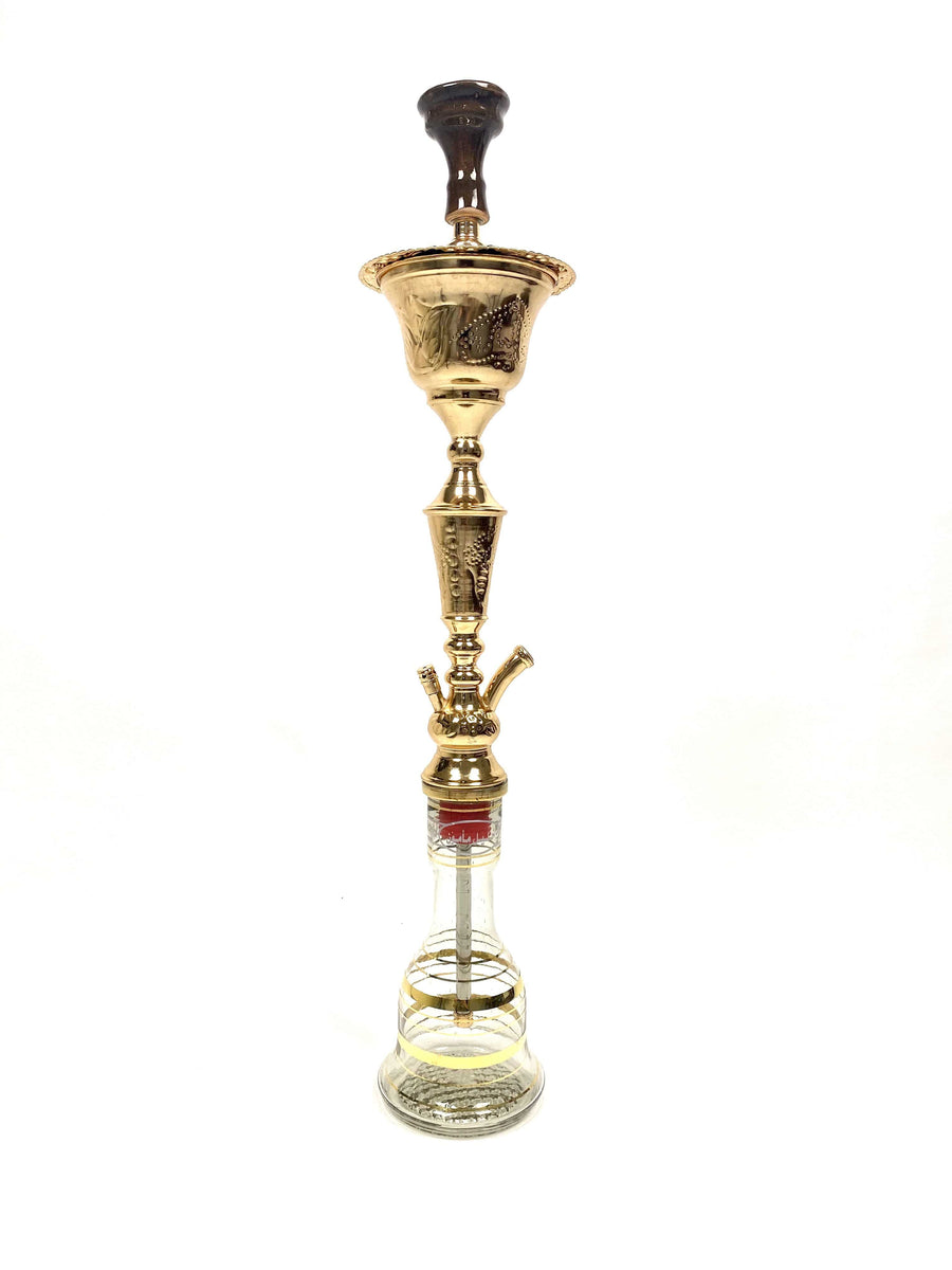 Luxurious & Traditional Golden Gold Khalil Mamoon Hookah/Shisha | Buy ...