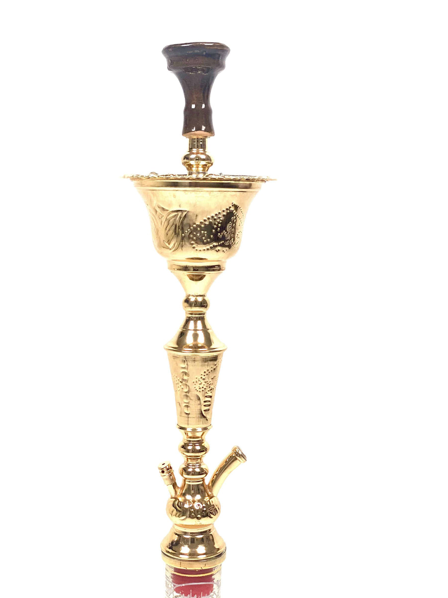 Luxurious & Traditional Golden Gold Khalil Mamoon Hookah/Shisha | Buy ...